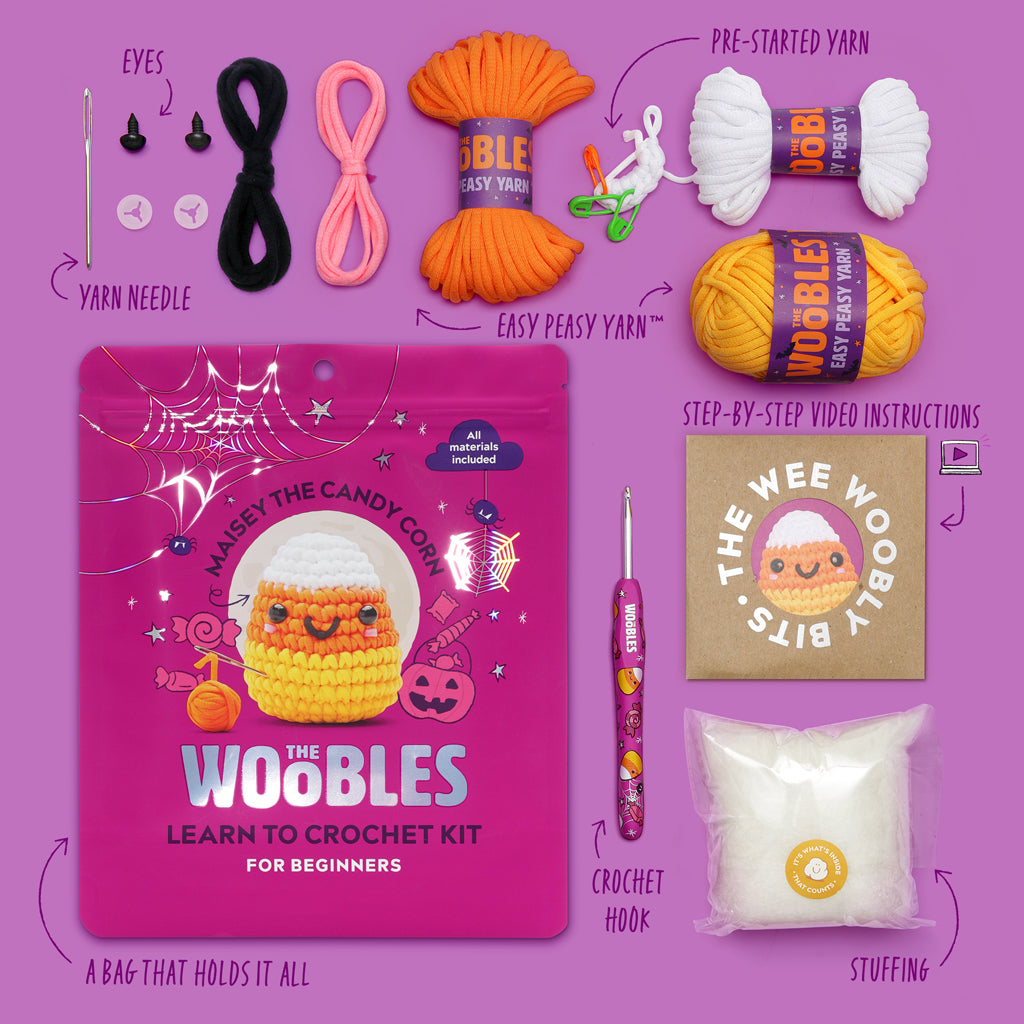Maisey the Candy Corn Crochet Kit | The Woobles
