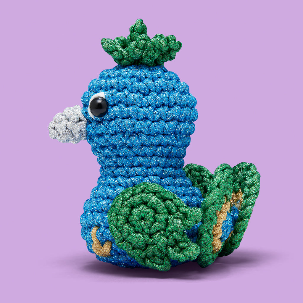 Reginald the Peacock Crochet Kit | The Woobles