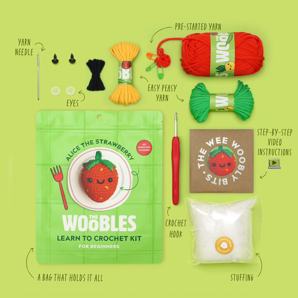 Strawberry Crochet Kit | The Woobles