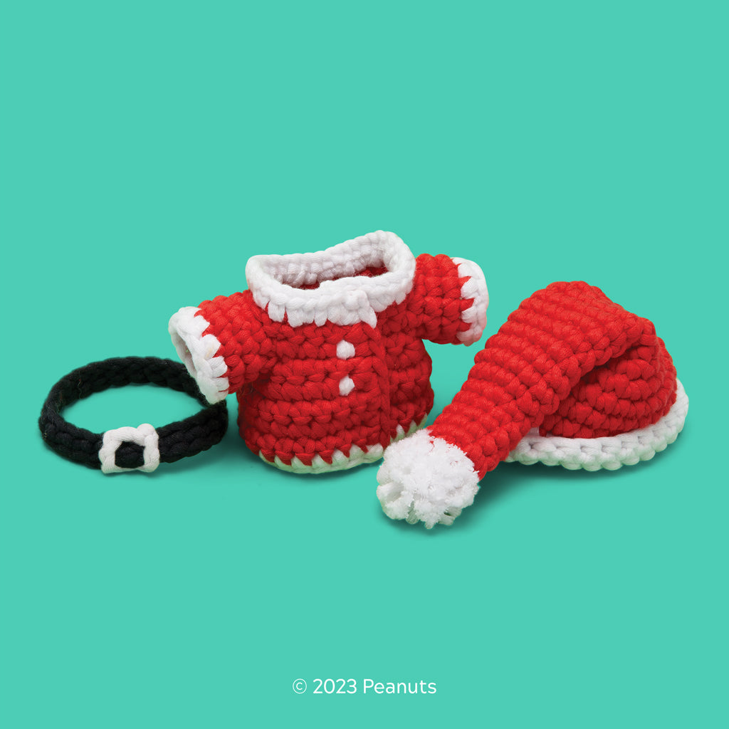 Tiny Snoopy Santa Outfit Kit | The Woobles