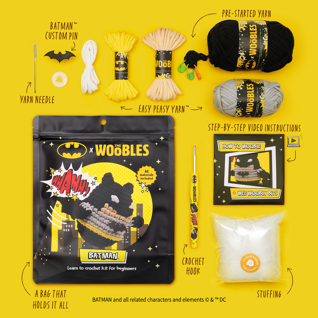 Batman™️ Crochet Kit for Beginners | The Woobles