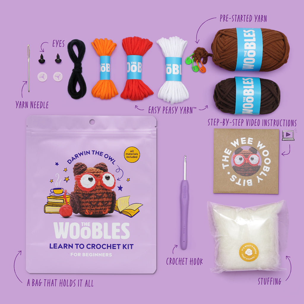 Darwin the Owl Crochet Kit | The Woobles